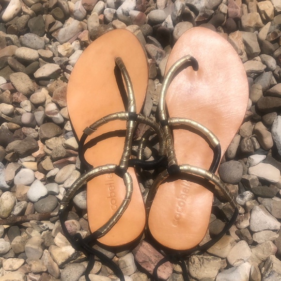 Shoes | Cocobelle Gold Leather Sandel Size 8 12 | Poshmark